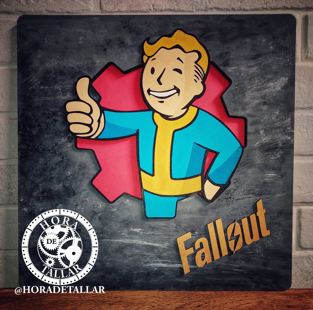 Fallout Vault Boy Laser Cutting File SVGDXFAI Multilayer - Etsy