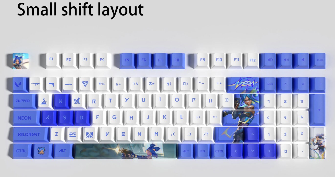 Valorant Neon Keycap Set Valorant Backlit Full Keycap Set OEM - Etsy.de