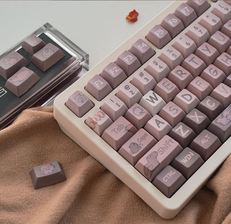 Capybara Theme Keycap Set Cute Keycap Set 129PCS Milk Tea - Etsy