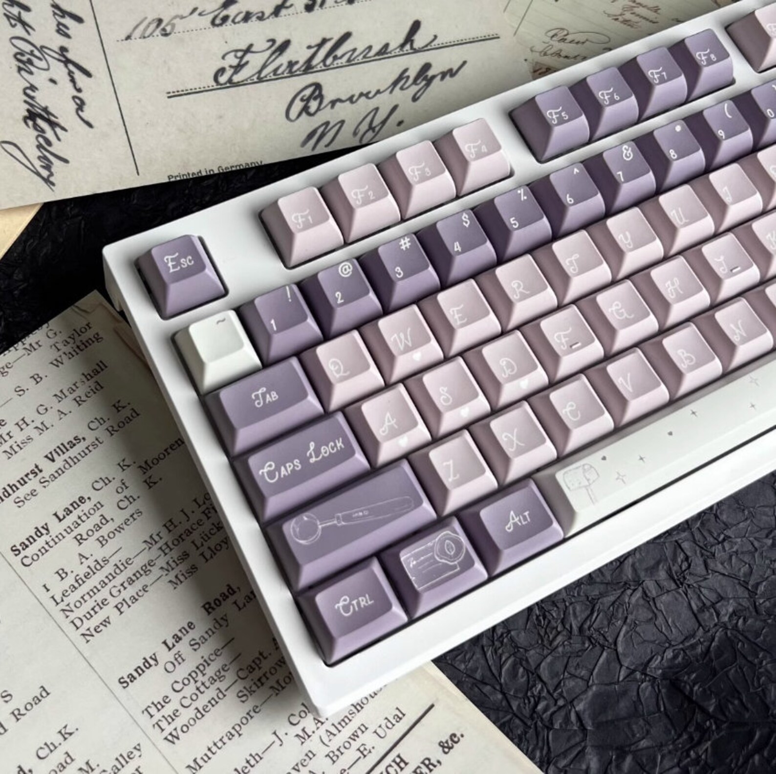 Lila lofi Keycaps set Letter Keycaps pbt für mechanische - Etsy.de