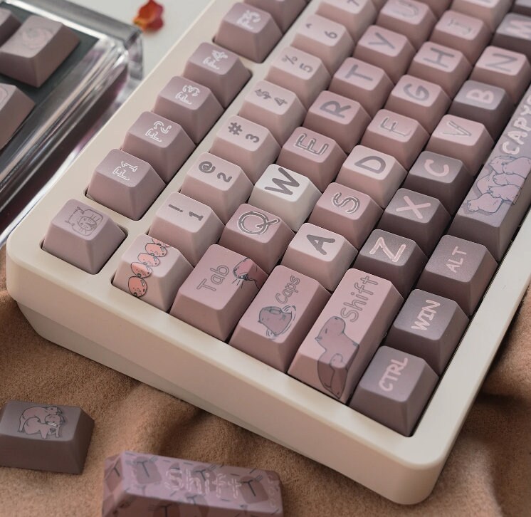 Capybara Theme Keycap Set Cute Keycap Set 129PCS Milk Tea - Etsy