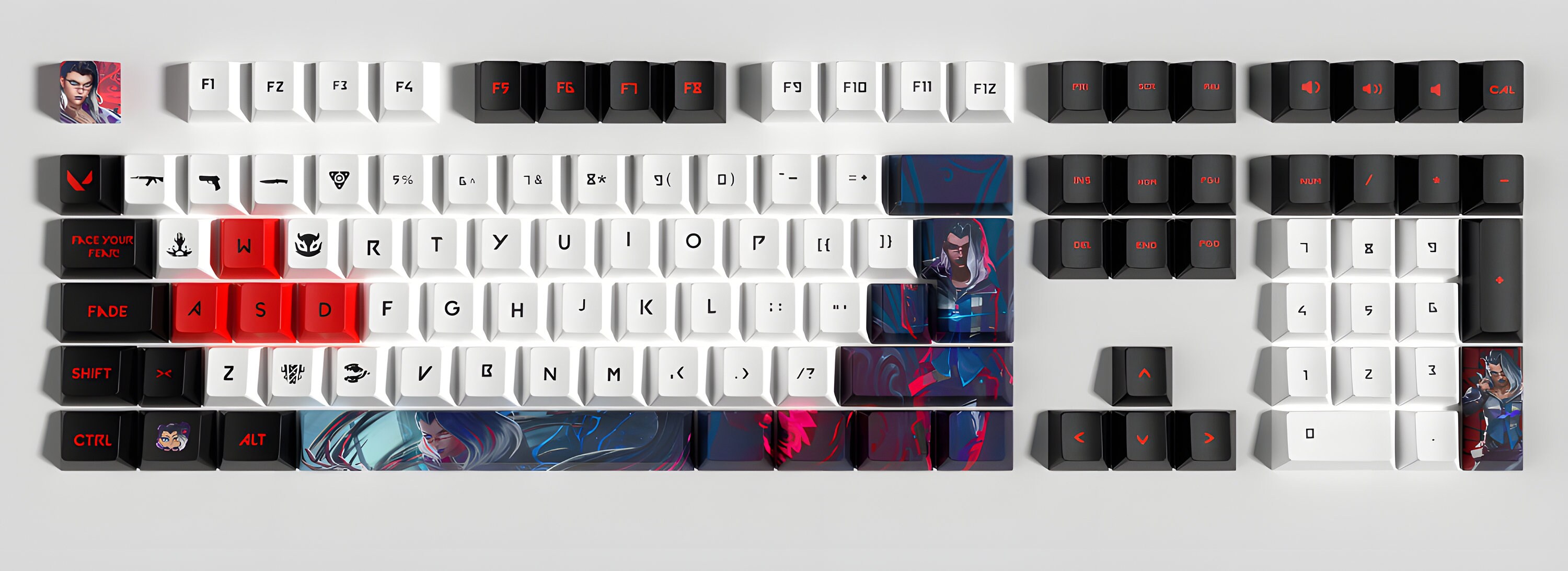 Valorant Fade Keycaps FULL SET Custom Keycaps Sage full set - Etsy.de