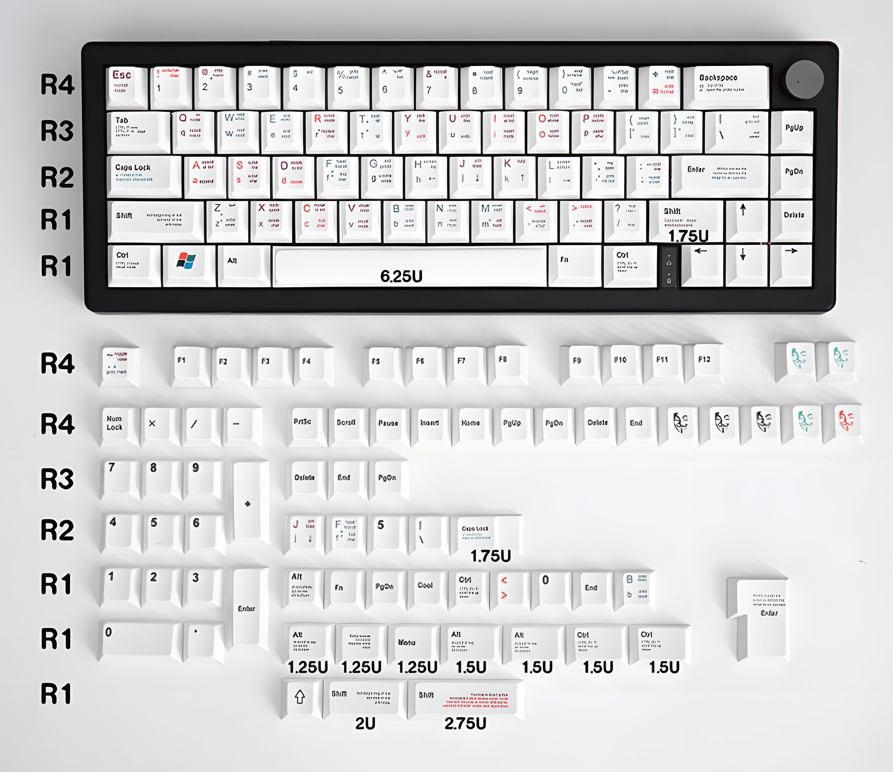 Vim Programmer Themed Black Pbt Keycaps Cherry Profile Mx Stem Etsy Australia 