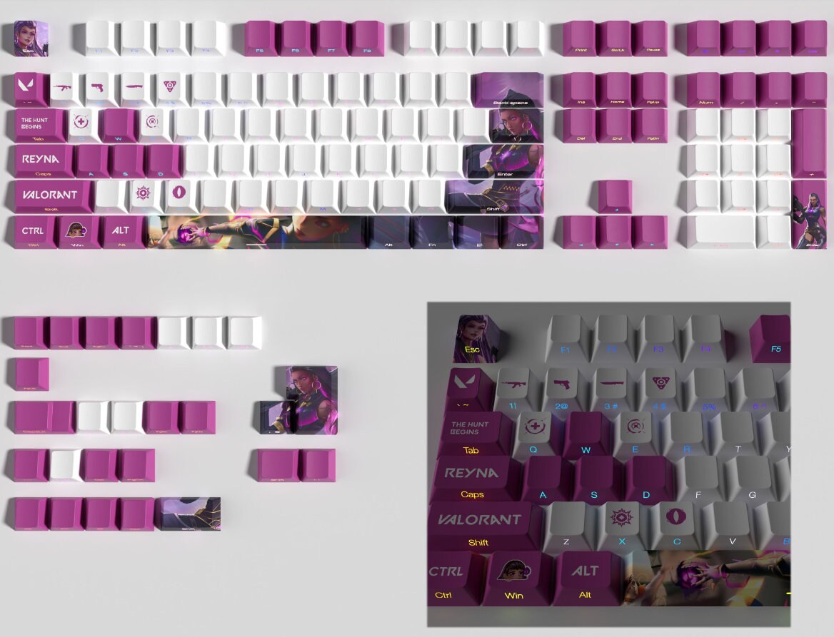 Valorant Reyna Keycaps Valorant Backlit Full Keycap Set Cherry - Etsy