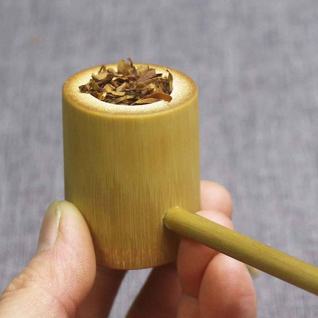 Handmade Bamboo pipe crafts Bamboo smoking pipe Traditional bamboo pipe ...
