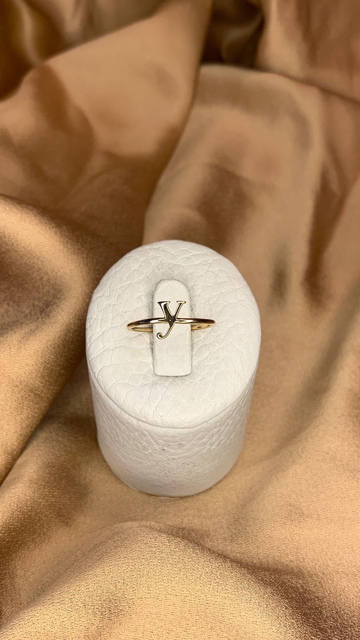 Alphabetical Ring, an Elegant and Discreet Ring in 18 Carat Gold Plated ...