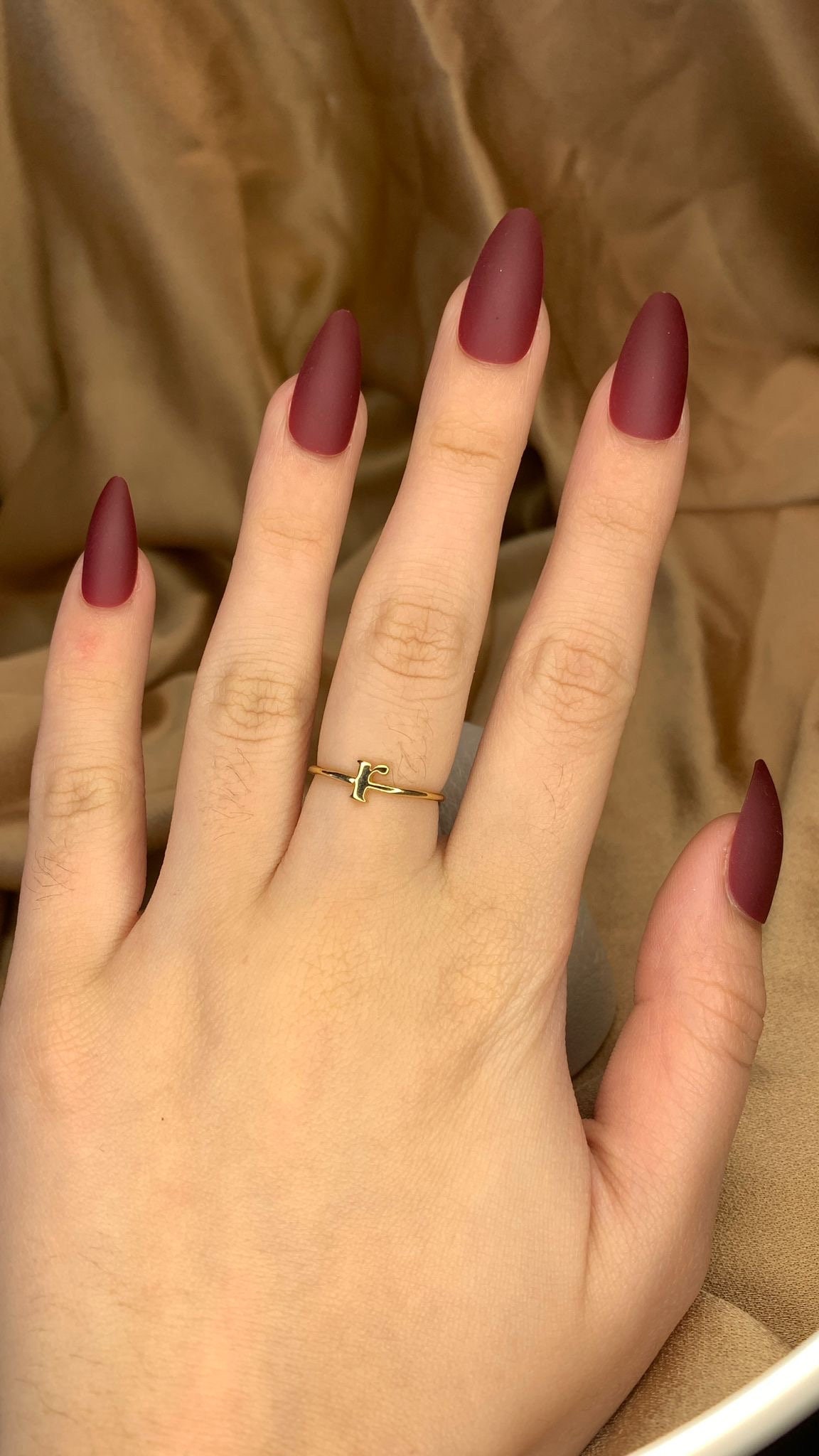 Alphabetical Ring, an Elegant and Discreet Ring in 18 Carat Gold Plated ...