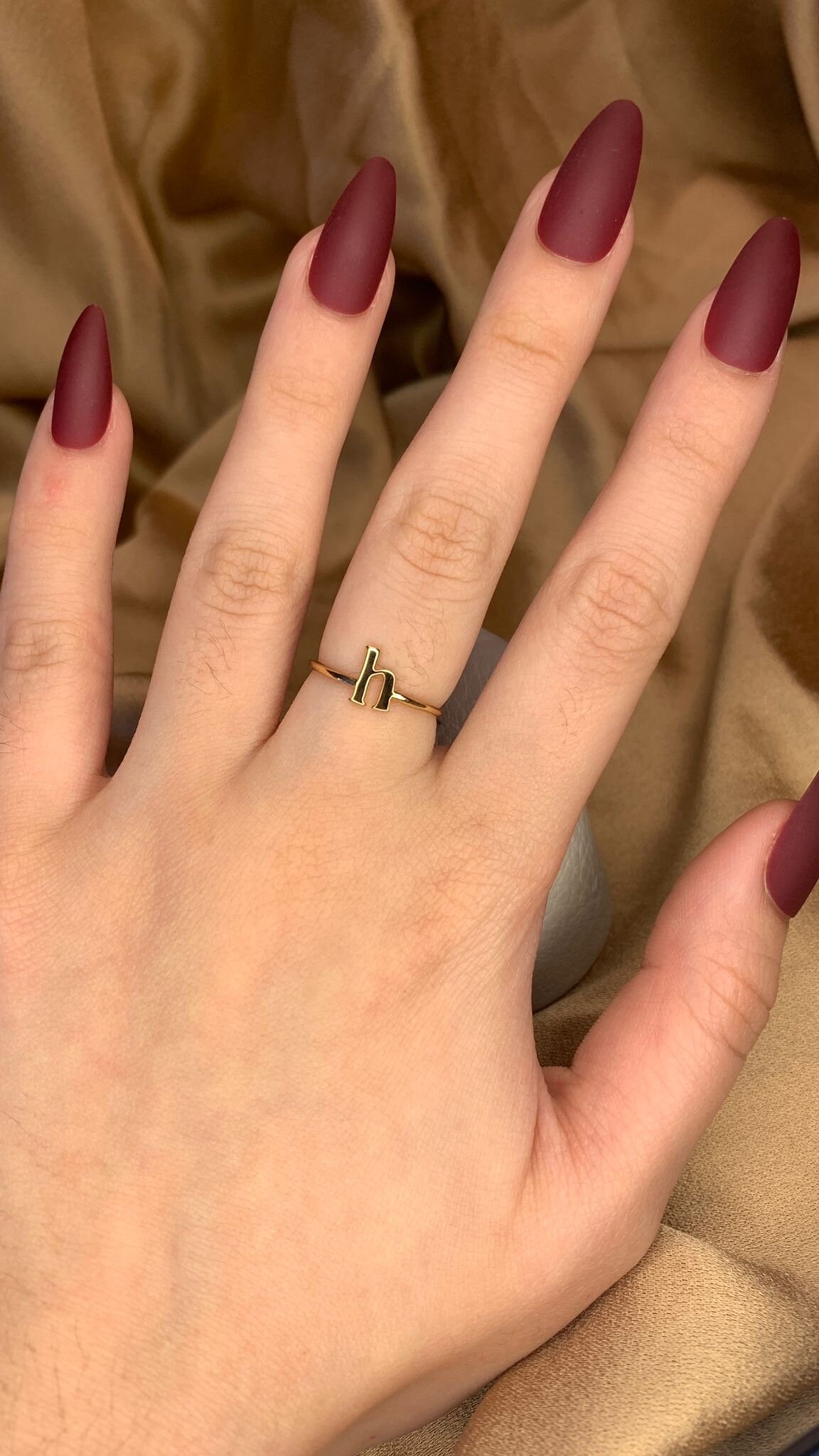 Alphabetical Ring, an Elegant and Discreet Ring in 18 Carat Gold Plated ...