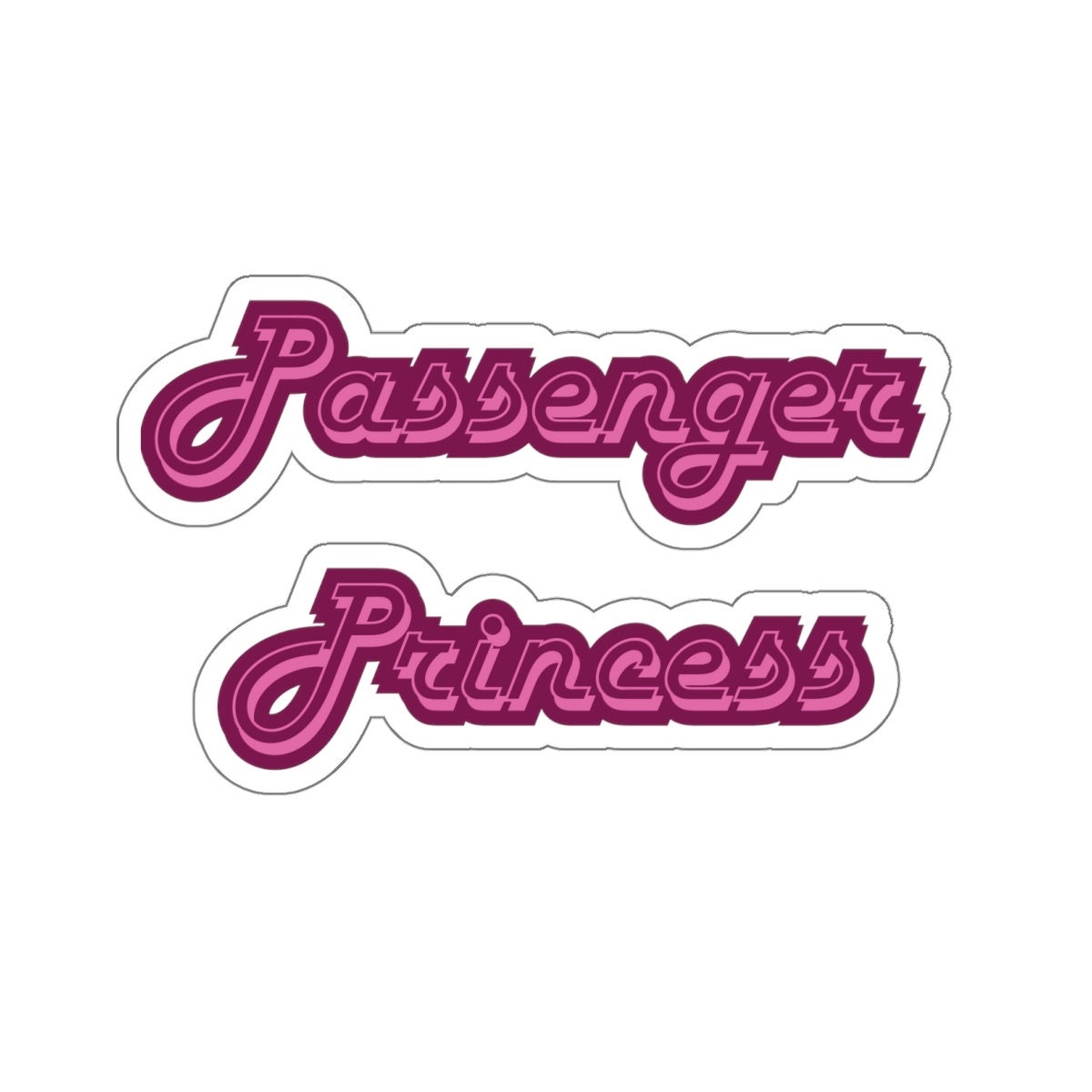 Passenger Princess Sticker, Mirror Decal, Rearview Mirror Sticker ...