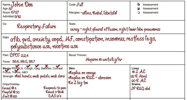 Nurse ICU SCU Report Sheet, Brain, Digital Download, Nursing, Rn, Cicu ...
