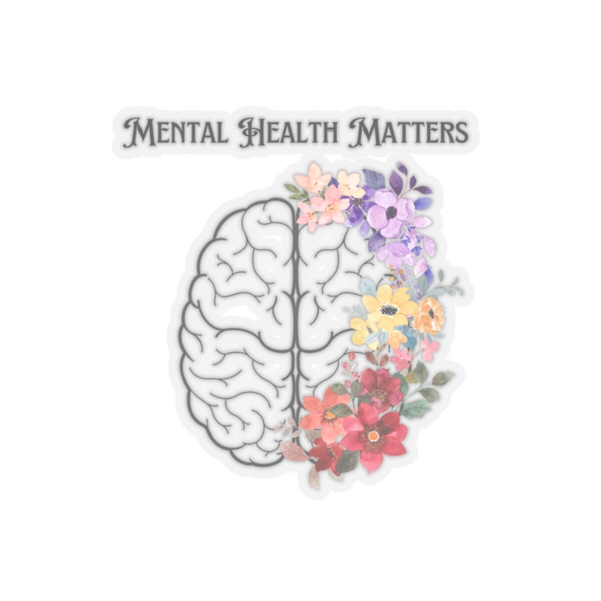 Mental Health Sticker, Brain Stickers Anatomy Sticker Mental Health ...