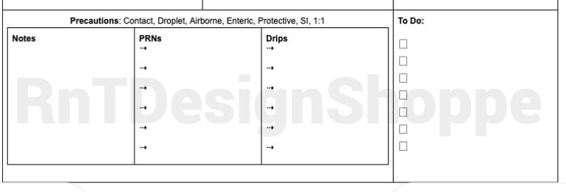 Nursing Report Sheet for MS or IMC, Telemetry, Brain, Digital Download ...