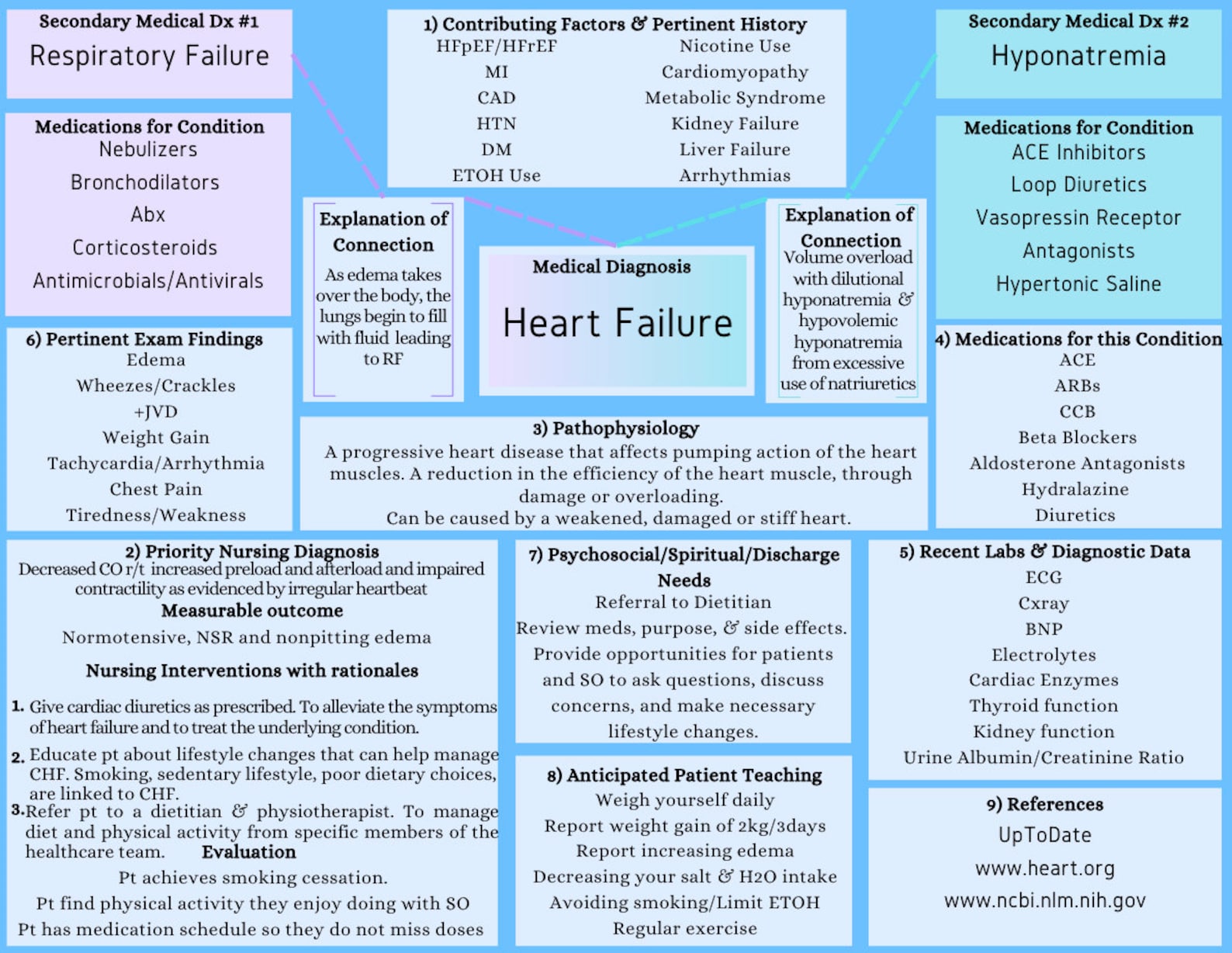 Nursing School Concept Map Template, Nursing Concept Map, Nursing Notes ...