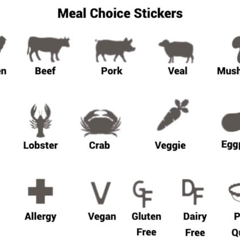 Meal Choice Stickers - Etsy