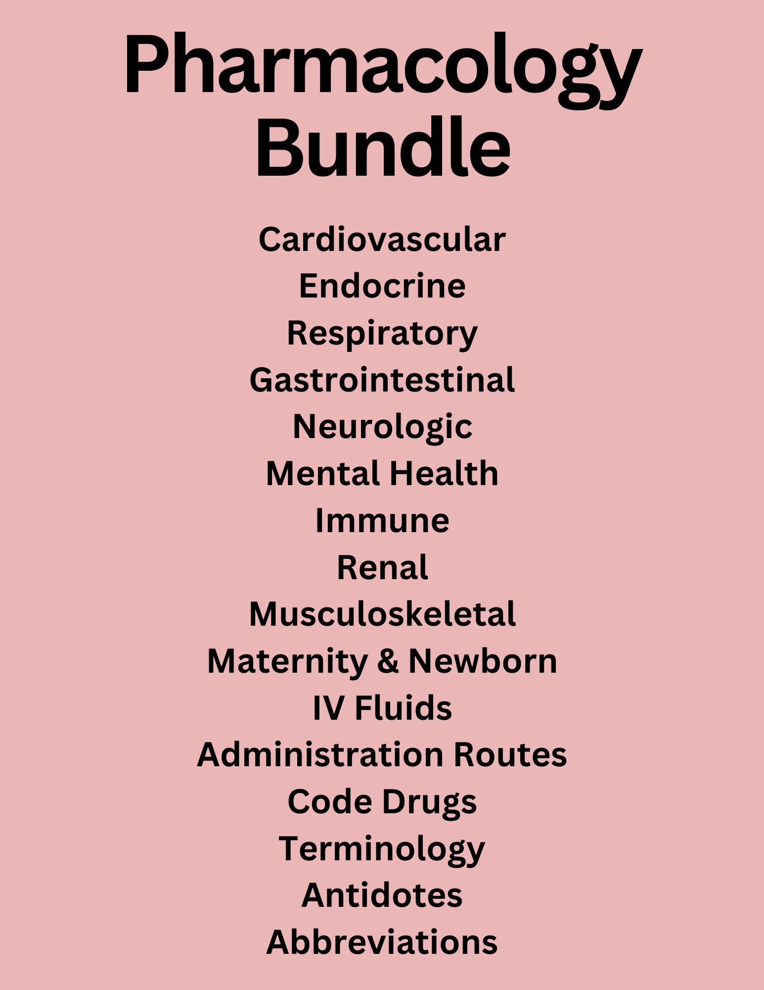 Pharmacology Bundle Nursing Study Guide Blank Drug Cards - Etsy
