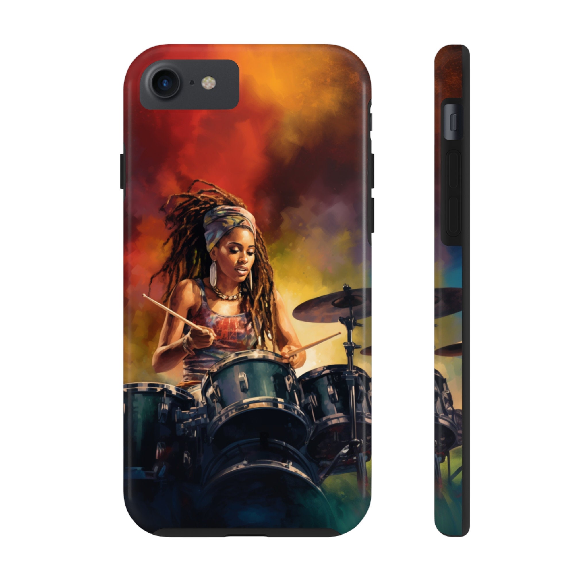 IPhone Case Music Watercolor Art Drummer iPhone Case African American ...