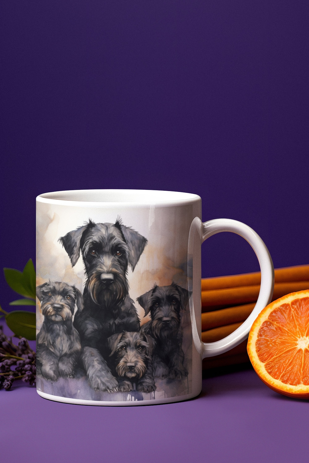 Mug Dog Schnauzer Watercolor Cup Gift for Schnauzer Owner Gift for Dog ...