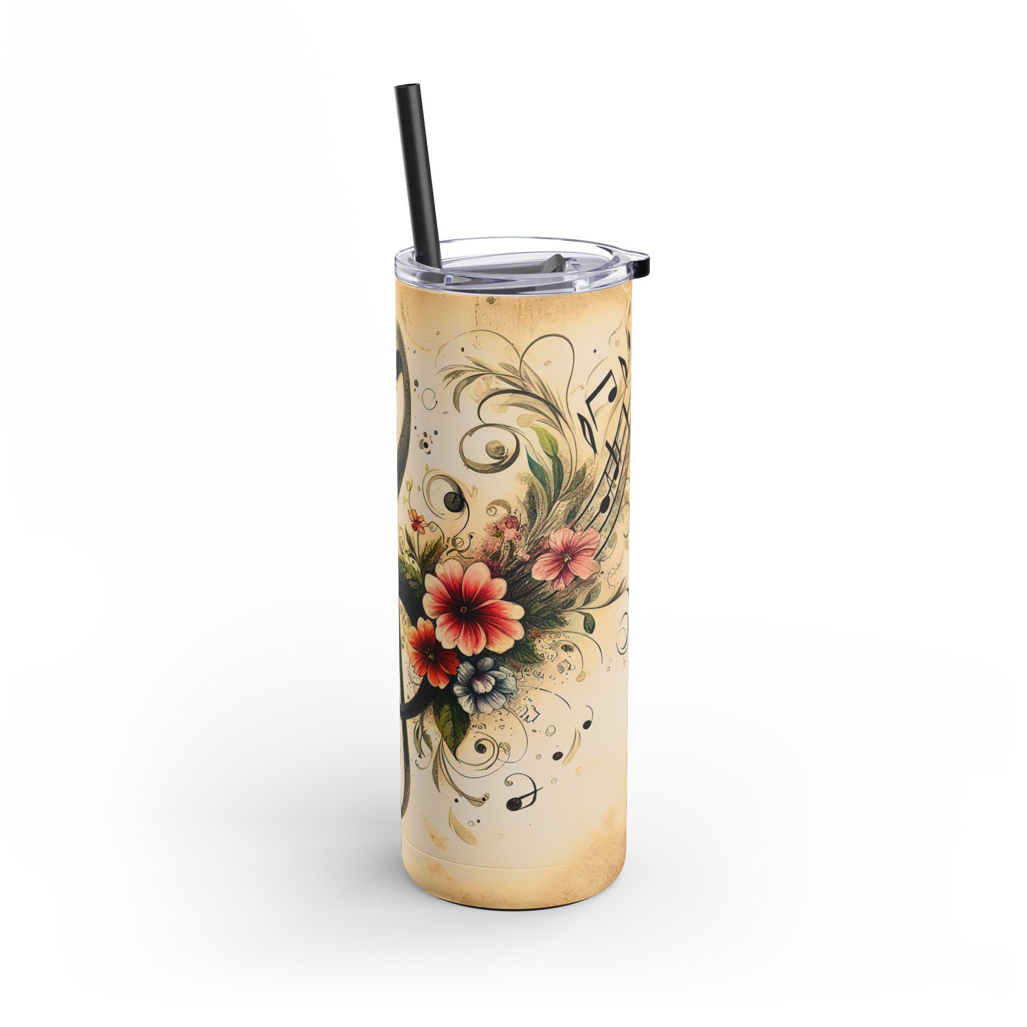 Music Note Tumbler, Musical Notes Gift, Treble Clef Musical Notes ...