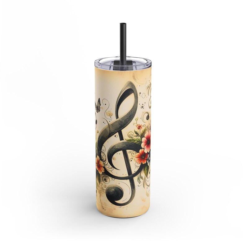 Music Note Tumbler, Musical Notes Gift, Treble Clef Musical Notes ...