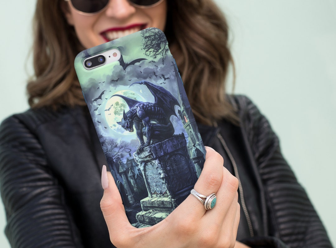 Gothic Gargoyle Phone Case, Gothic Phone Case, Cemetery Decor, Goth ...