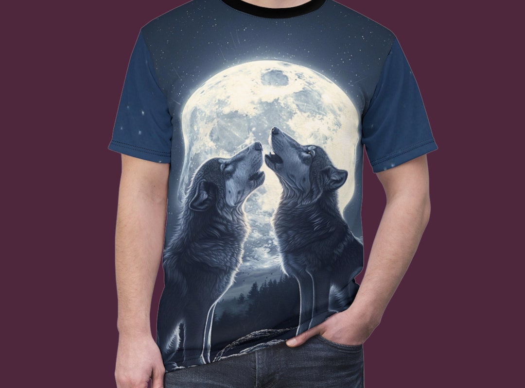 Howling Wolf T-shirt, Howling Wolf Shirt, Wolf Shirt, Camping Shirt ...