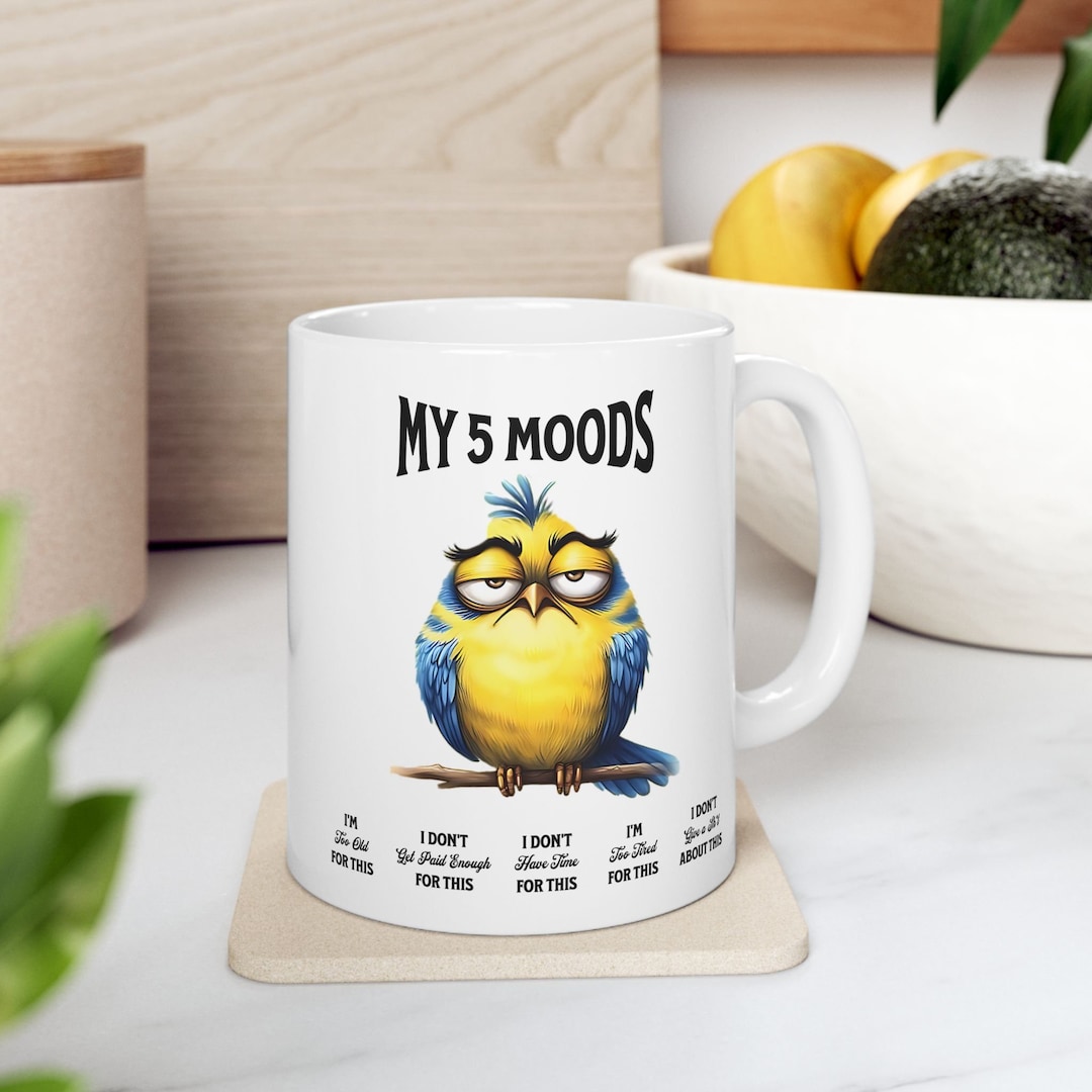 Sarcastic Mug, My 5 Moods Mug, IDGAF Mug, I Don't Get Paid Enough Mug ...