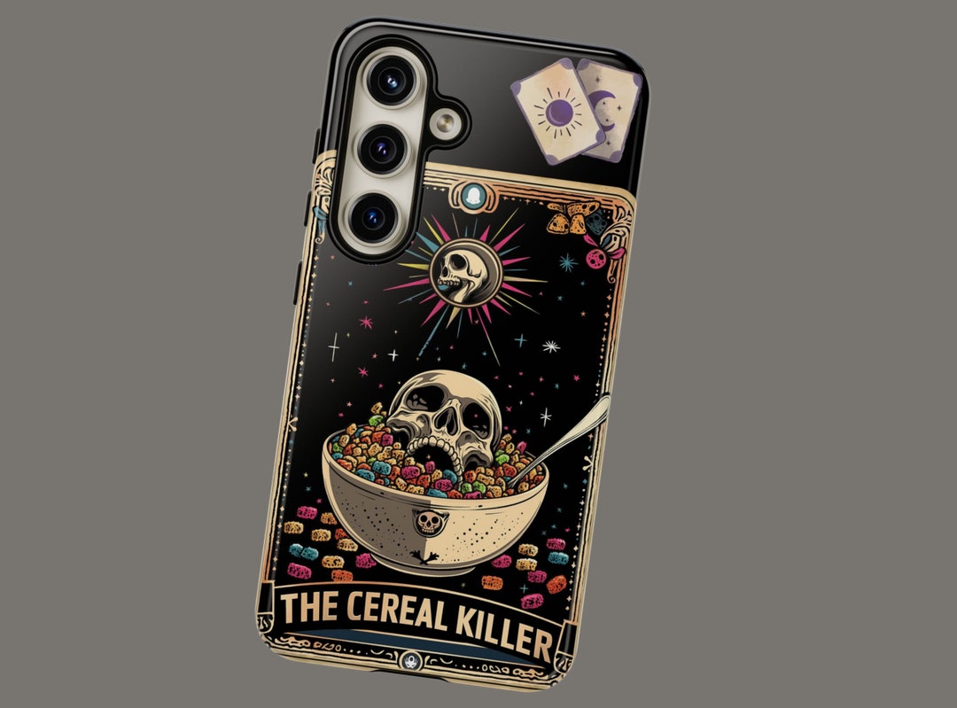 Cereal Killer Phone Case, Tarot Skeleton Phone Case, Tarot Card Gift ...