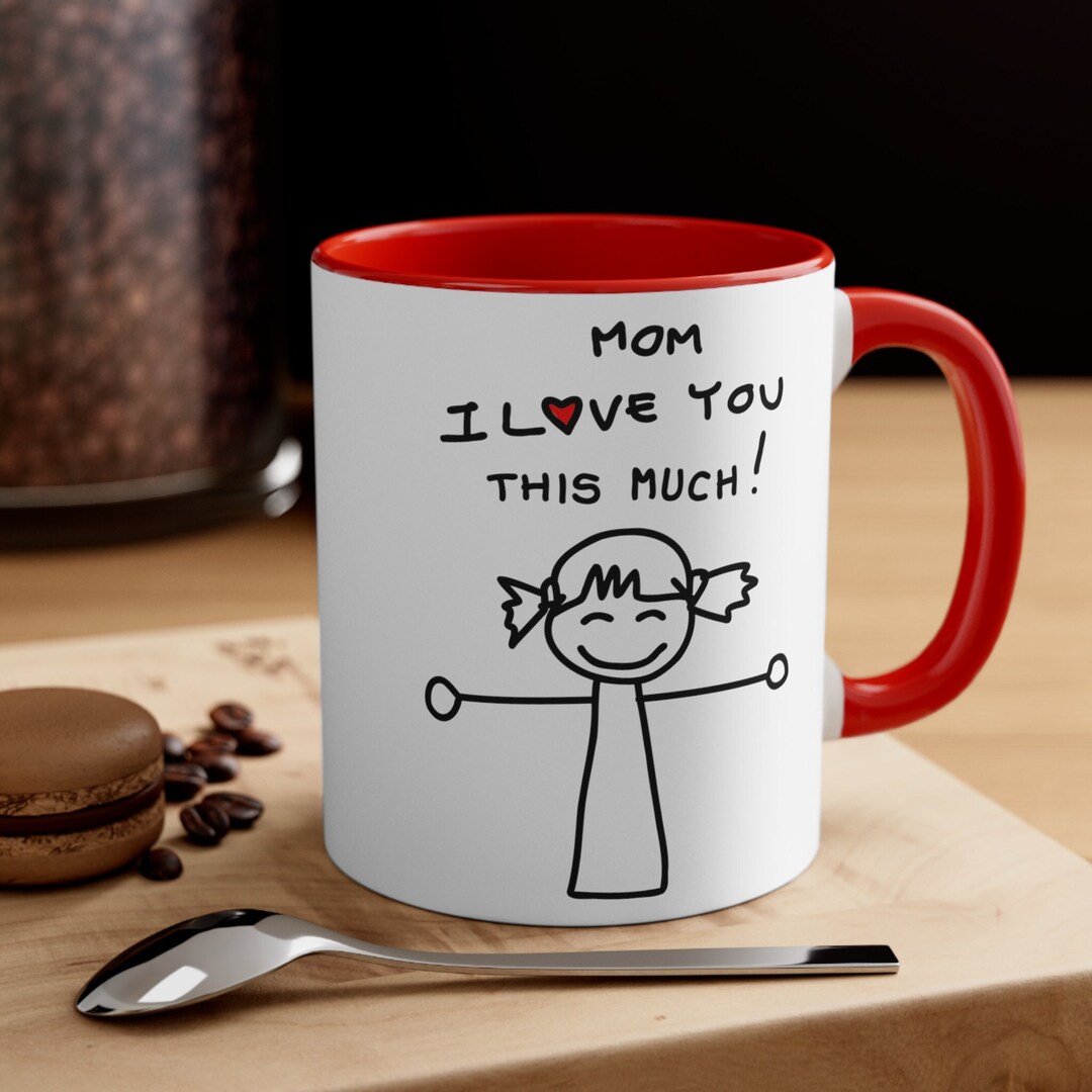 Mug Mom Small Child Stick Figure Gift for Mother's Day Gift Mug for Mom ...