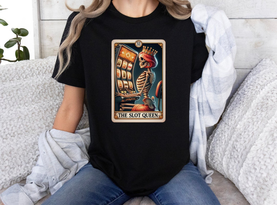 The Slot Queen Tarot T-shirt, Funny Tarot Shirt, Witchy Gifts, Slot ...