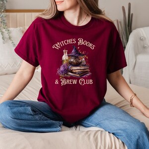The Witches Books & Brew Club T-shirt, Witch Shirt, Witchy Gifts, Book ...