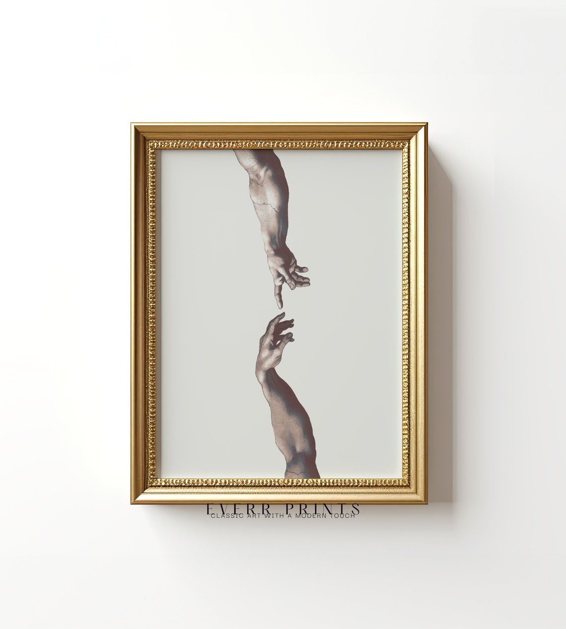 Classic Printable Neutral Creation of Adam Print Vintage Renaissance ...