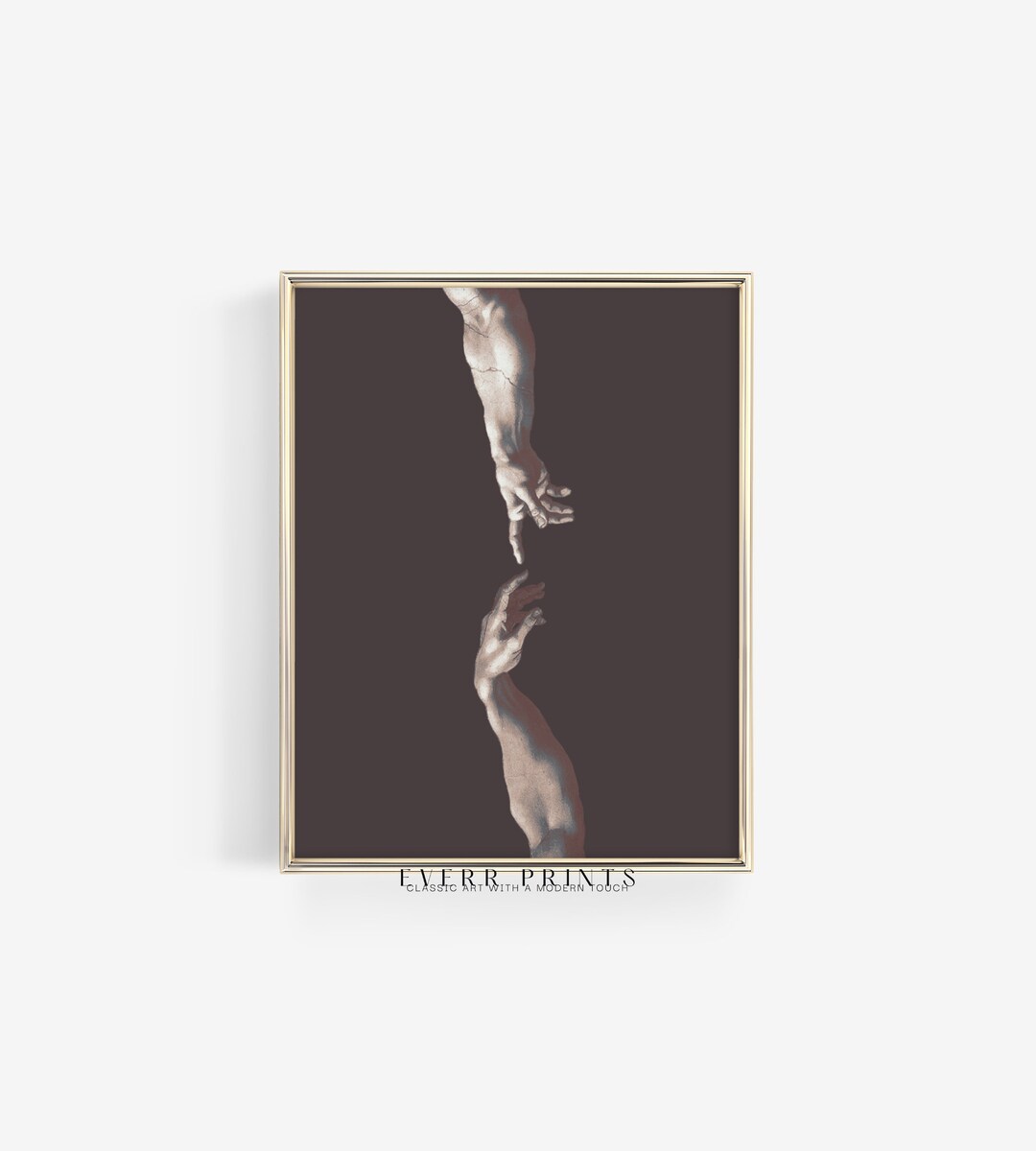 Classic Printable Vertical Creation of Adam Print | Vintage Renaissance ...