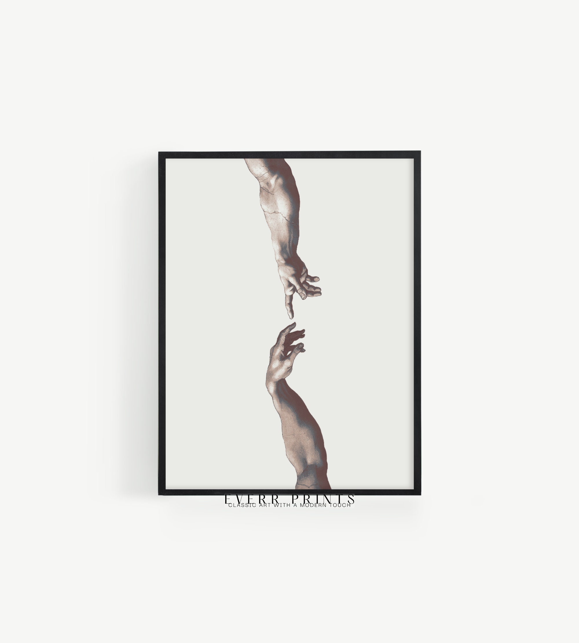 Classic Printable Neutral Creation of Adam Print Vintage Renaissance ...
