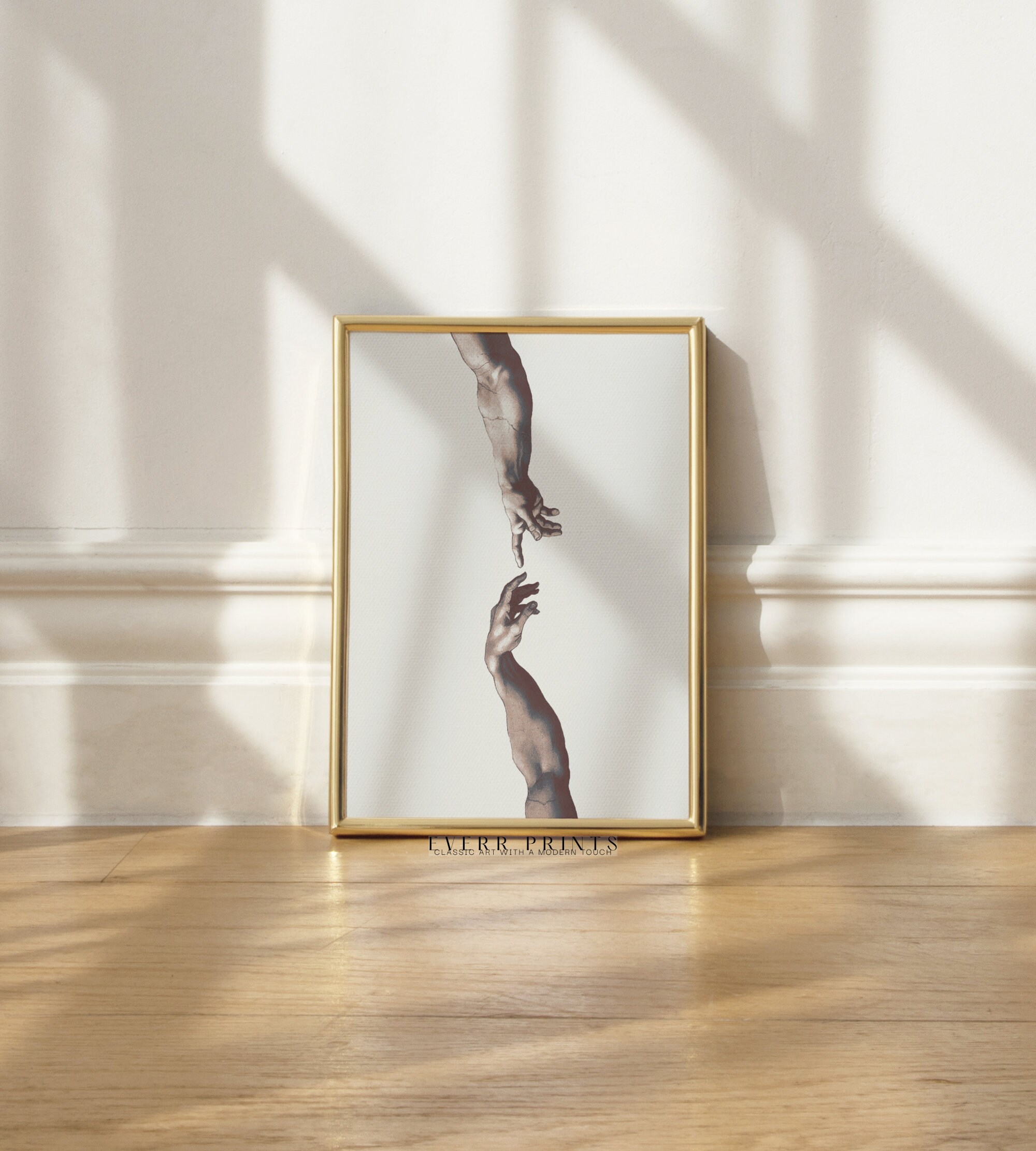 Classic Printable Neutral Creation of Adam Print Vintage Renaissance ...