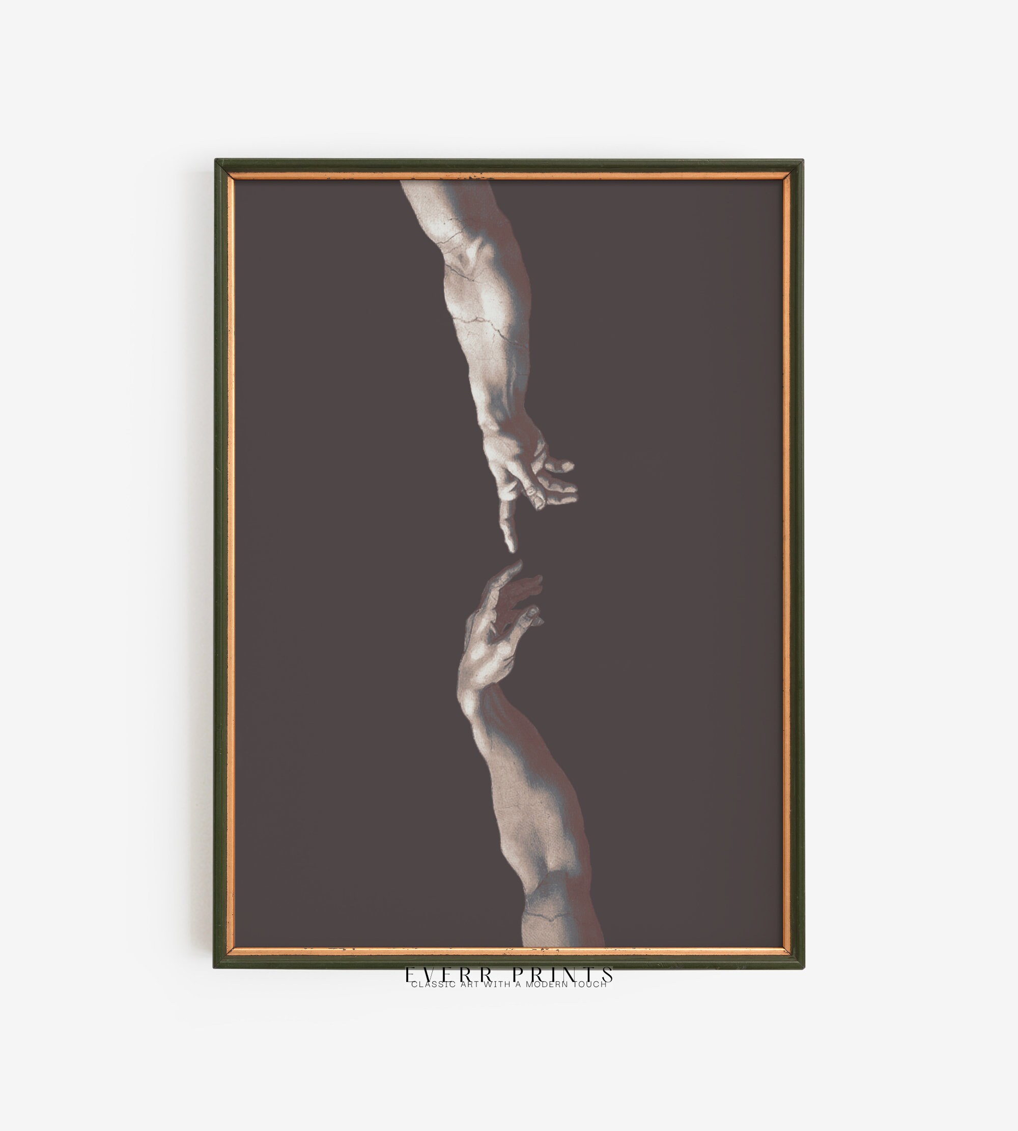 Classic Printable Vertical Creation of Adam Print | Vintage Renaissance ...