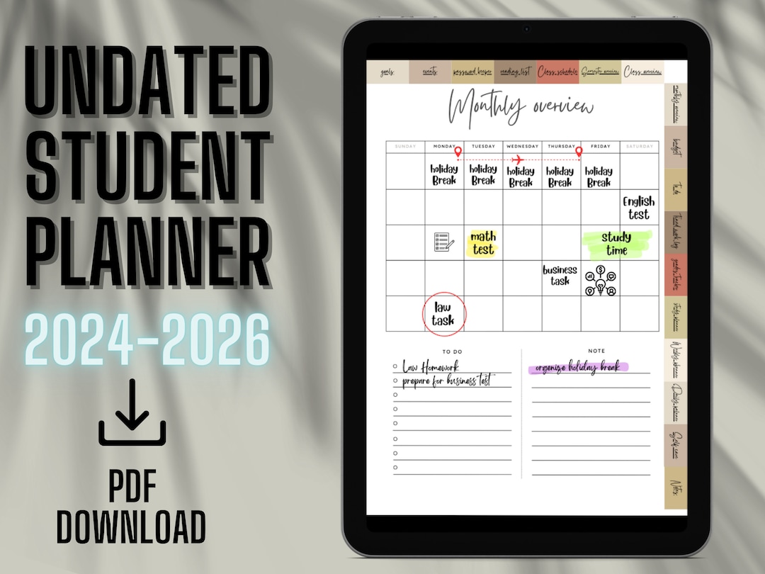 Digital Student Planner, Goodnotes and Notability Planner, College ...