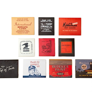 Pack of 10 Vintage Style Matchbooks With Print on Matches - 10 Unique ...