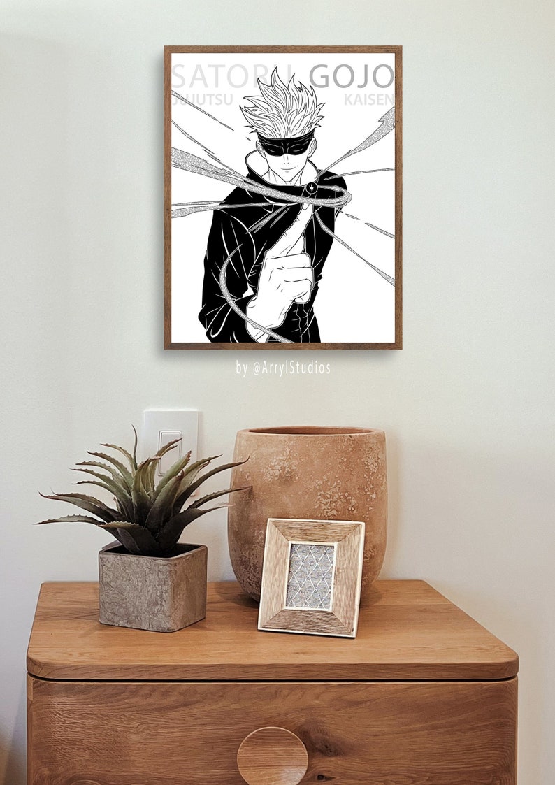 Jujutsu Kaisen Satoru Gojo Anime Art Print Poster - Etsy