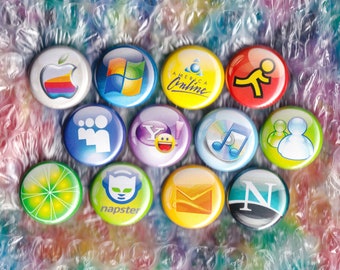 Early Internet Classic Webcore '80s/'90s Pack Set of 15 1 Buttons or ...