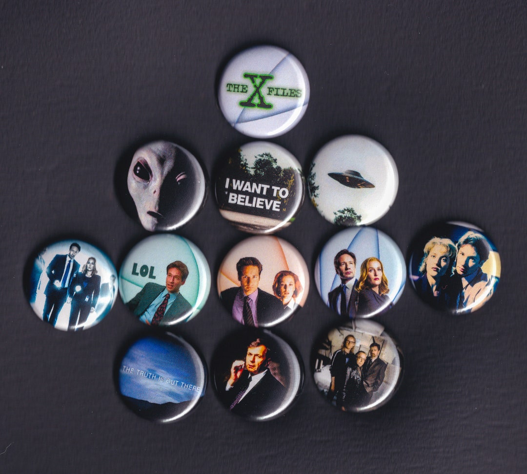 The X-files Set of 12 1 Buttons or Magnets FREE SHIPPING - Etsy