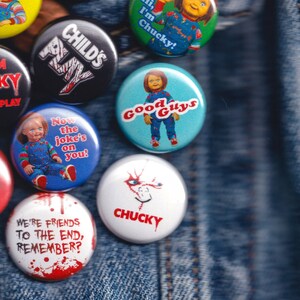 Chucky From Child's Play - Set of (10) 1” Buttons or Magnets - Horror ...