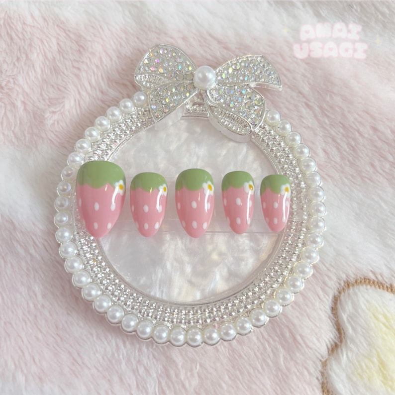 Mother Garden Strawberry Nails Pink - Japanese Gel, Cutecore ...