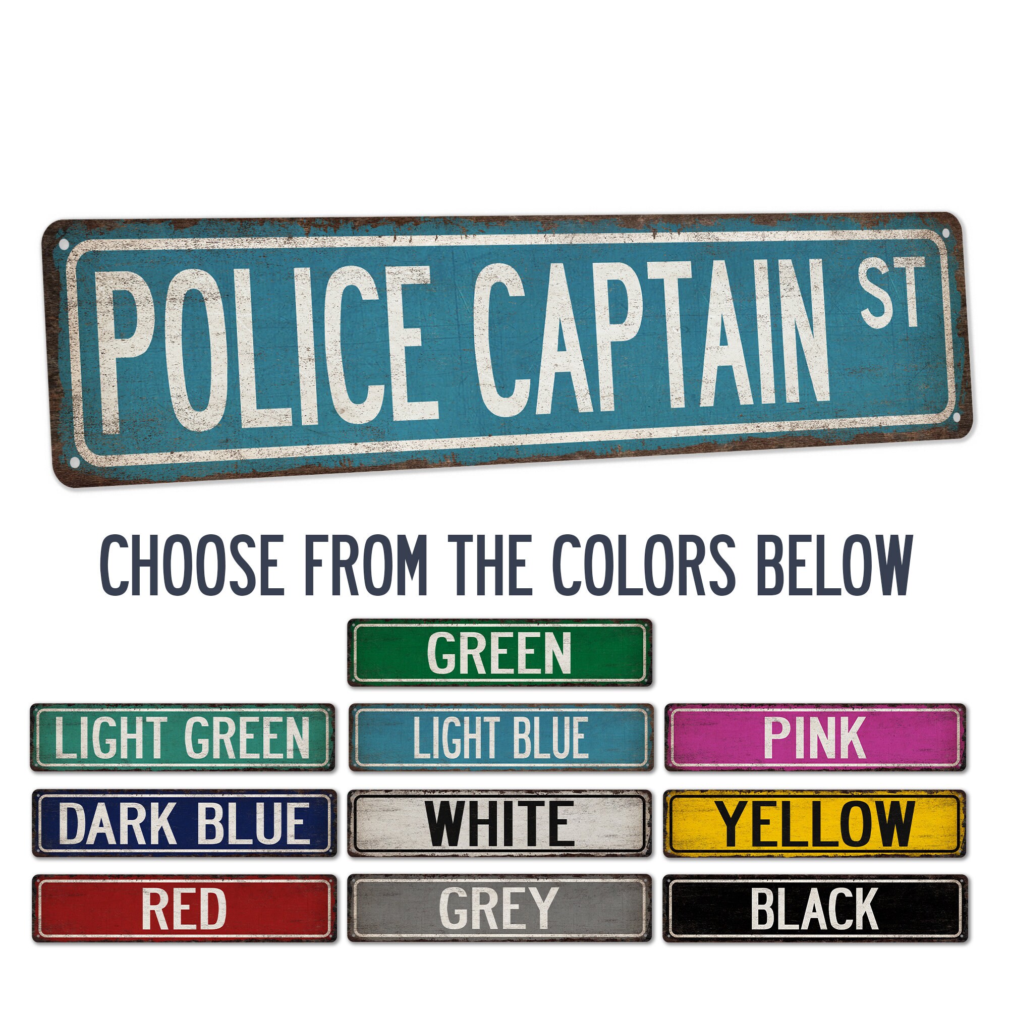 Police Captain Street Sign, Law Enforcement Gift - Etsy