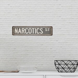 Narcotics Sign, Narcotics Officer Street Sign, Police Office Decor ...