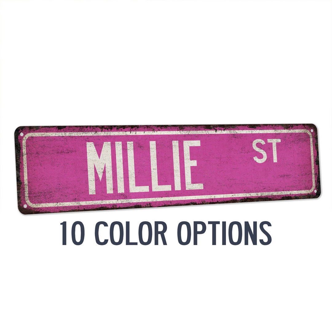 Millie Sign, Millie Gift, Girls Room Decor, Custom Street Sign, Signs ...
