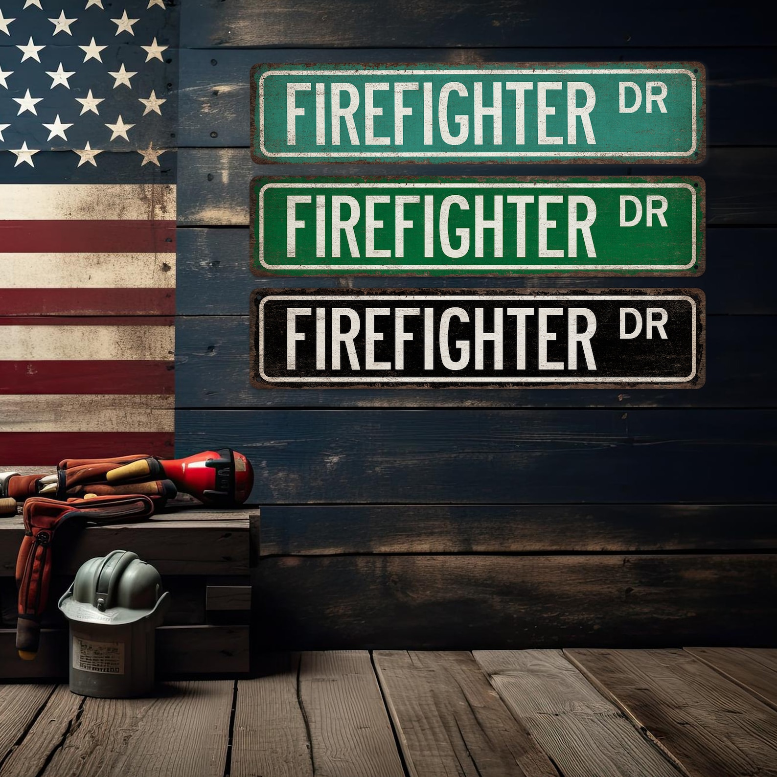 Firefighter, Firemen Street Sign, Fire Department Decor, Retirement ...