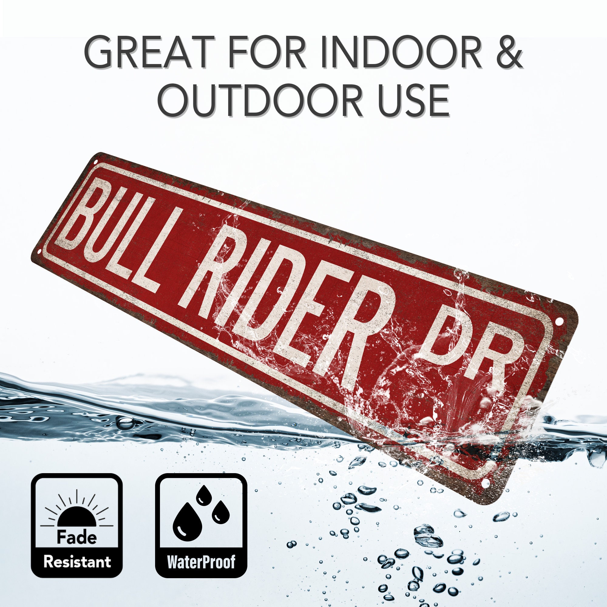 Bull Rider Sign, Rodeo Street Sign, American Rodeo Decor, Barn Decor ...