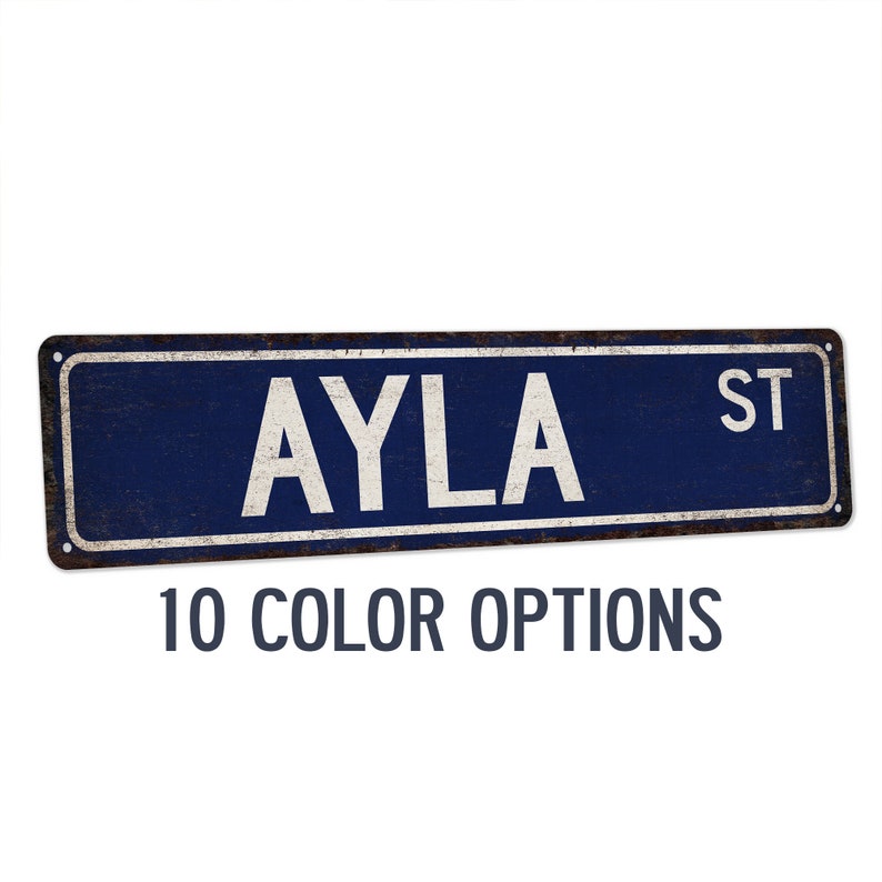 Ayla Sign, Ayla Gift, Girls Room Decor, Custom Street Sign, Signs for ...