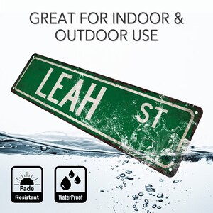 Leah Sign, Leah Gift, Girls Room Decor, Custom Street Sign, Signs for ...