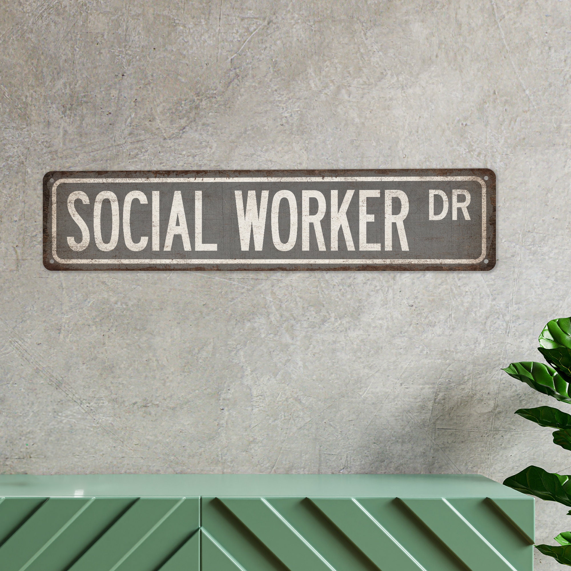 Social Worker Street Sign, Gift for Social Worker, Social Worker Sign ...
